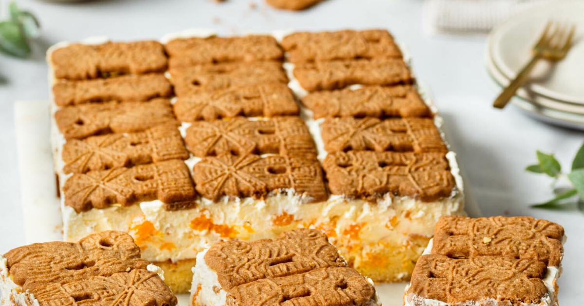 Spekulatius Kuchen mit Quark und Mandarinen | Simply Yummy